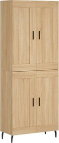 Skříň highboard dub sonoma 69,5 x 34 x 180 cm kompozitní dřevo 3199700