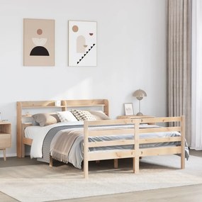 Rám postele s čelem 150 x 200 cm masivní borovice 3306686