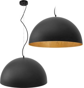 Toolight Závěsná stropní lampa s kovovou mísou černá 50cm
