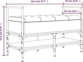 vidaXL Lavice s botníkem 85,5 x 42 x 57,5 cm kompozitní dřevo [835231] Barva: dub sonoma