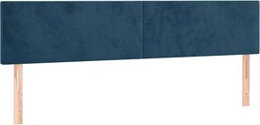 Box spring postel s matrací tmavě modrá 180x200 cm samet 3141201