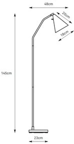 Markslöjd 108889 - LED Stmívatelná stojací lampa FUNIL LED/4,9W/230V černá