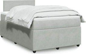 Box spring postel s matrací světle šedá 120 x 200 cm samet 3287704