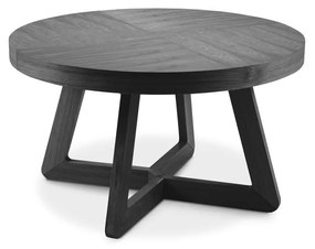 Černý rozkládací stůl z dubového dřeva Windsor &amp; Co Sofas Bodil, ø 130 cm