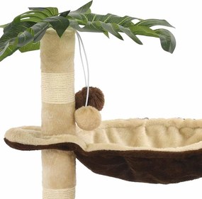 Škrabadlo pro kočky se sisalovými sloupky 50 cm béžovo-hnědé 170595