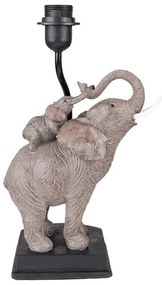 Základna lampy Stolní lampa Elephant Grey, Brown – 21x14x36 cm