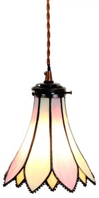 Závěsná lampa Tiffany Jurren pink – 15x115 cm