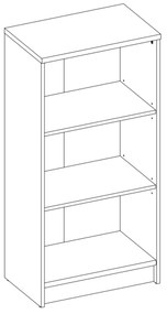 Sconto Regál/knihovna OPTIMUS dub sonoma