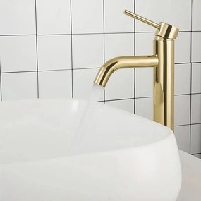 Rea Lungo - Vysoká umyvadlová baterie, Zlatá, REA-B9409
