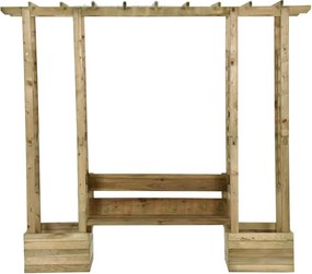 Zahradní pergola s lavicí a truhlíky impregnovaná borovice 318565