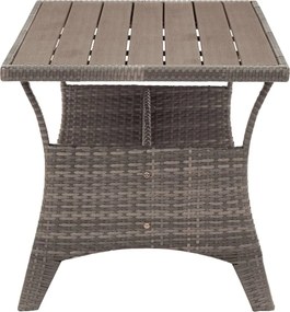 vidaXL Zahradní stůl 120 x 70 x 66 cm polyratan [316584] Barva: Tmavě šedá