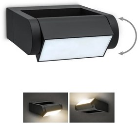 Brilagi - LED Venkovní nástěnné svítidlo CROTONE LED/7W/230V černá IP54