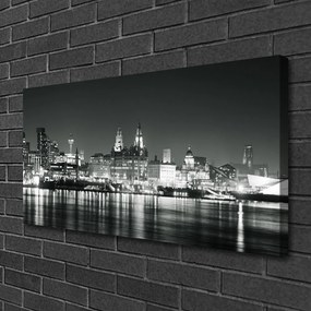 Obraz na plátně Město Voda Domy 100x50 cm