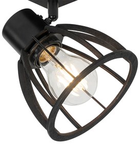 Průmyslová nástěnná lampa černá - Fotu