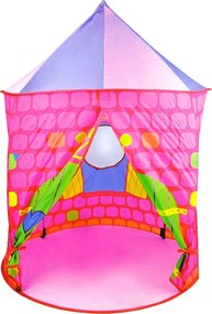 LEAN Toys Dětský stan zámek pro princeznu růžový