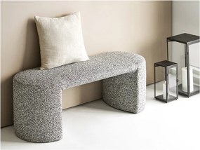 Šedá lavice z textilie bouclé Westport – House Nordic