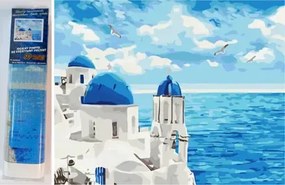 NORIMPEX Diamantové malování Mraky nad Santorini / 30x40 cm
