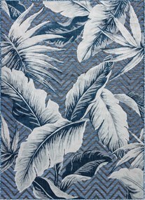 Kusový koberec Botanic 65242 Feathers navy – na von aj na doma, 117x170, modrá, chodba / predsieň, Dywany Łuszczów