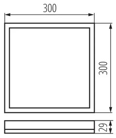 Kanlux 31533 - LED Stropní svítidlo AZPO LED/17,5W/230V 30x30 cm IP54 černá