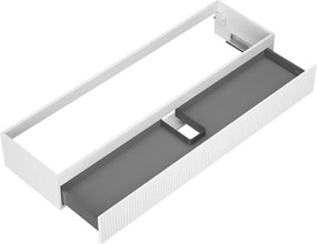 Mexen Rivel, koupelnová skříňka 160 cm, 1 zásuvka, drážkovaná, bílá matná, 91A20-16023-1-BF01