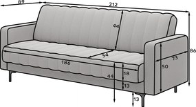 Eltap Rozkládací pohovka Roneyy Materiál a barva potahu: Lukso 35 - zelená