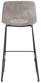 Barová židle wanor 75 cm světle šedá MUZZA