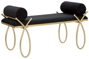 Designová lavice Nancilea 112,5 cm černá