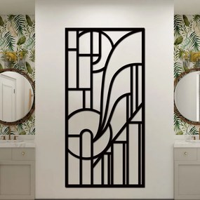 dřevo života Dřevěný panel na zeď GATSBY II Zvolte rozměr (cm): 60x120, Zvolte barvu dekoru: Černá