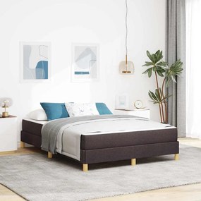 Postel s boxspringem s matrací Tmavě hnědá 140 x 200 cm textil 3398573