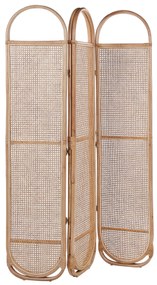 3dílný skládací ratanový paraván 118 x 180 cm přírodní CORTONA Beliani