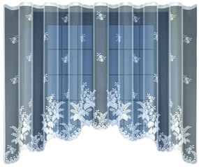 Dekorační žakárová záclona s řasící páskou SINAI 120 bílá 300x120 cm MyBestHome