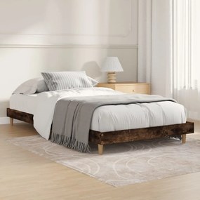 Rám postele kouřový dub 90 x 190 cm kompozitní dřevo - Default Title