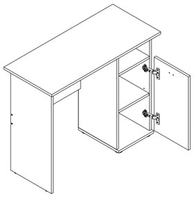 Sconto Psací stůl ALEX bílá