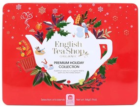 THE ENGLISH TEASHOP Dárková čajová kazeta "Wellness collection" 36 ks - červená