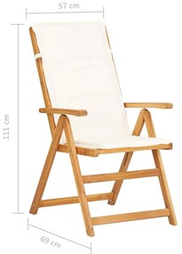 Zahradní polohovací židle 2 ks hnědé masivní akáciové dřevo,  45937