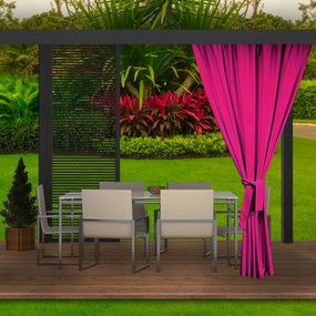 Luxusní hotový růžový zahradní závěs do altánku 155x240 cm