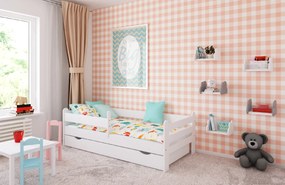 BabyBeds Dětská postel RYSIO Velikost postele: 180x80 cm, Barevné provedení: Bílá, Úložný prostor: Ano, s úložným prostorem Bílá