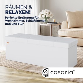 Lavice s úložným prostorem bílý 115x38x38cm s úložný prostor skládací