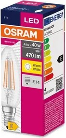 OSRAM LED žárovka 4W E14 / 470 lm / 2700k / 10000h / 230V / noDIM / E