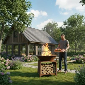 PRO-TERMO Grilovací ohniště FIESTA COR-FE 100 - hnědá
