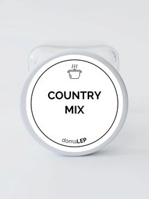 Samolepka na kořenky COUNTRY MIX bílá 5 cm tučné písmo