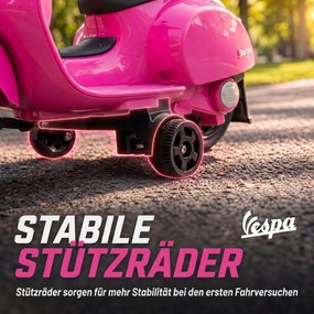 AIYAPLAY Elektro motorka pro děti Mini Vespa GTS 6V s lithiovou baterií, ergonomické sedadlo, opěrka zad, 1,5-3 roky 370-484V90PK
