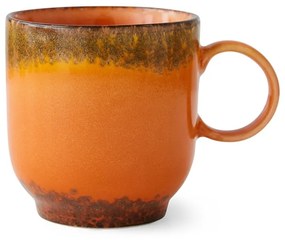 HK living Hrnek Coffee Mug Liberica 70's – 200 ml, oranžová barva, keramika