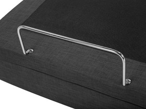 Čalouněná nastavitelná postel 160 x 200 cm šedá DUKE Beliani