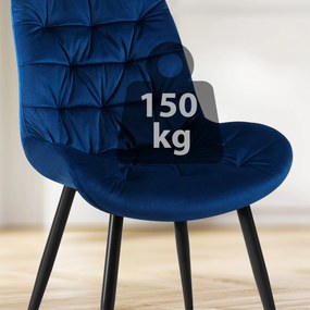 Sada 2 jídelních židlí Rossford – tmavě modrá
