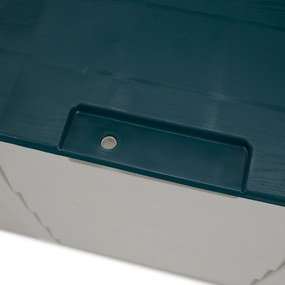 Zahradní úložný box, šedá/zelená, KORTEZ