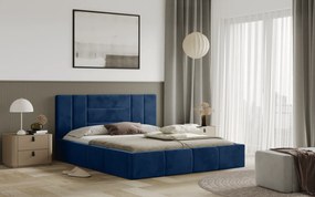 Postel MILANO 140x200 modrá s úložným prostorem