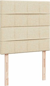 Box spring postel s matrací krémová 90x200 cm textil 3291944