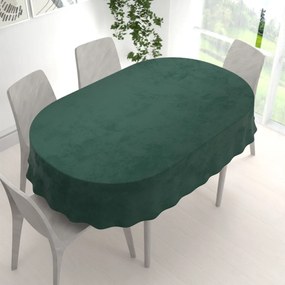 Biante Sametový oválný ubrus Velvet Premium SVP-044 Lesní zelená 80x120 cm