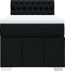 Box spring postel s matrací černá 90x190 cm textil 3286932